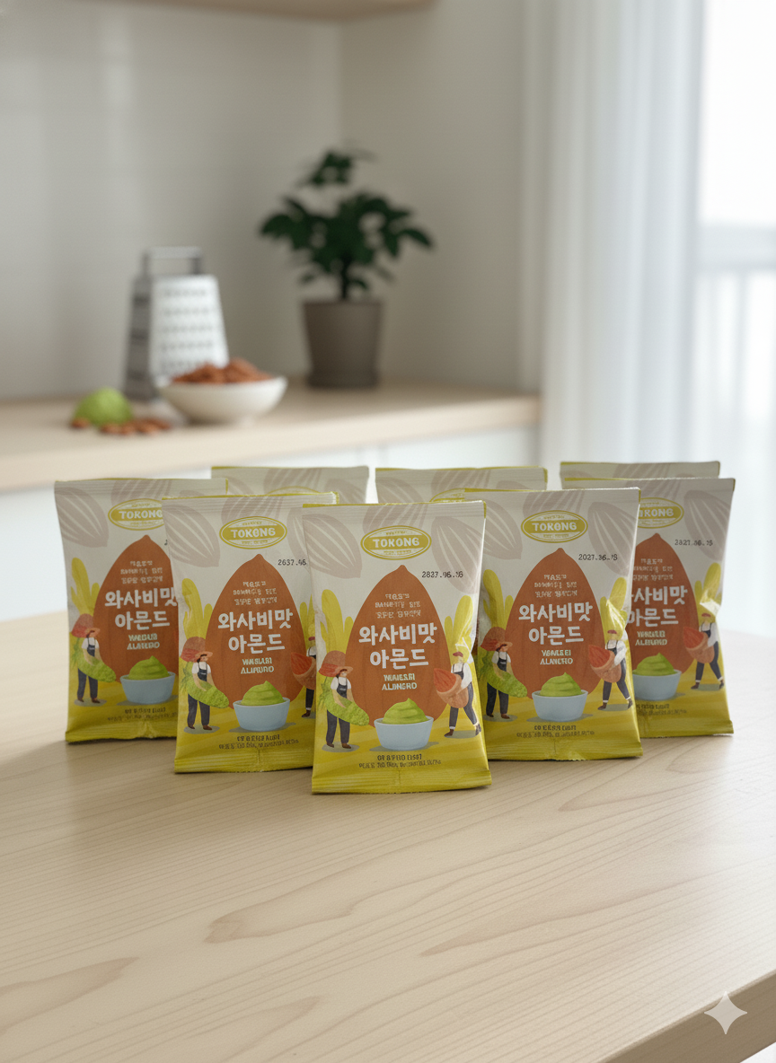 [160g / 5.64oz] Freeze Dried Natto Beans Snack Wasabi Flavor 20g ( 8 P ...